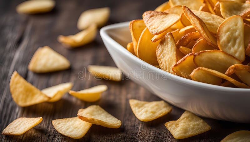 Crispy, Golden, and Delicious: a Bowl of Crunchy Snacks Stock ...