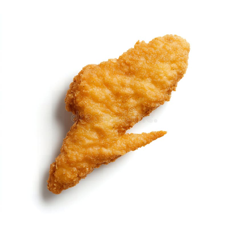 Crispy Golden Fried Chicken Tender Isolated White Background Stock ...