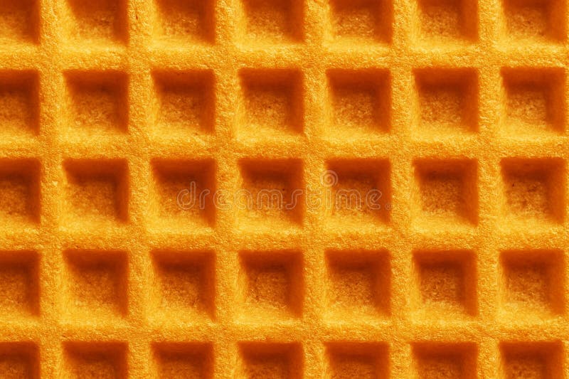 Crispy Golden Waffle Texture - Close-Up of Warm Baked Grid Pattern for ...