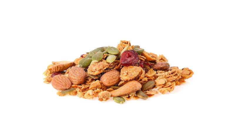 Crispy Grain on White Background Stock Image - Image of tasty, organic ...