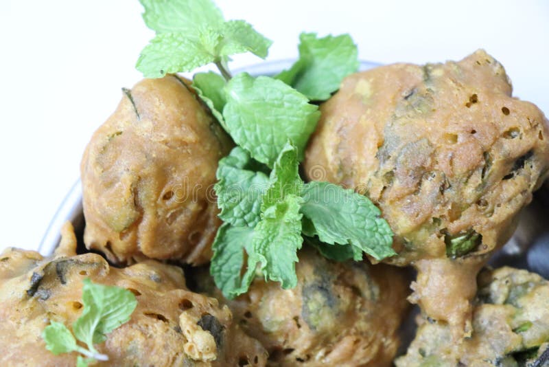 Crispy Green Chilli Pakora or Mirchi Bajji Stock Photo - Image of ...