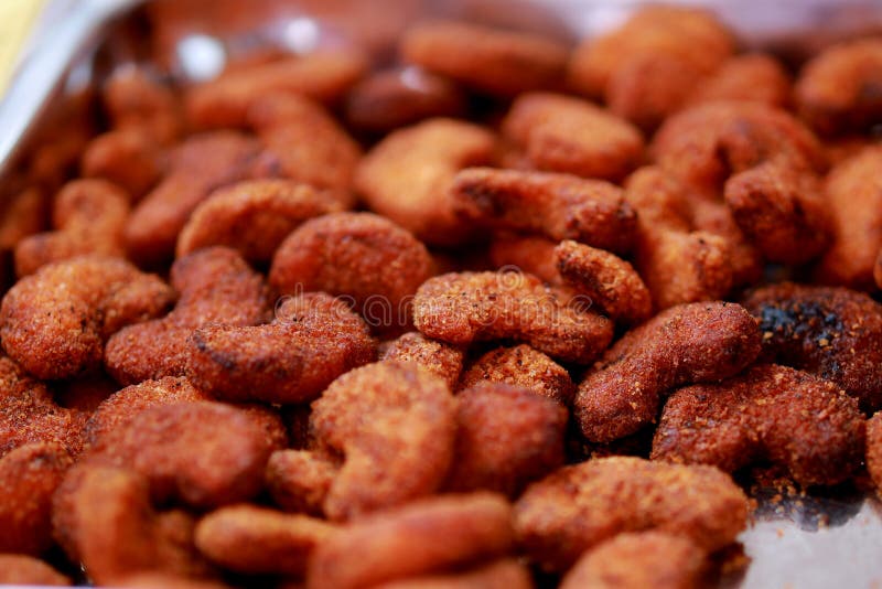 Crispy Indian Snack Fryums in Shape of Heart Selling at Goa Market in ...