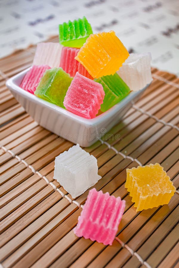Crispy Jelly (Thai Traditional Dessert Stock Image - Image of thailand ...