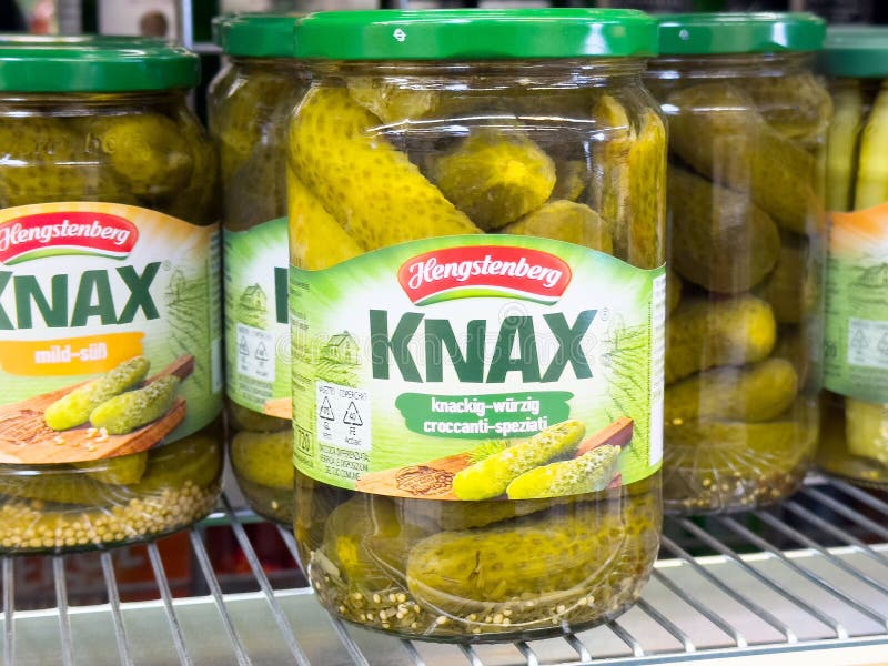 Crispy Knax Pickles in Jars on Store Shelf Editorial Photo - Image of ...