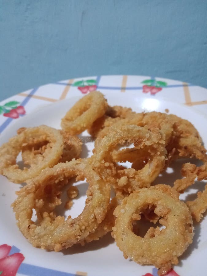 Crispy Onion Ring Simple My Favorit Snack Stock Photo - Image of onion ...
