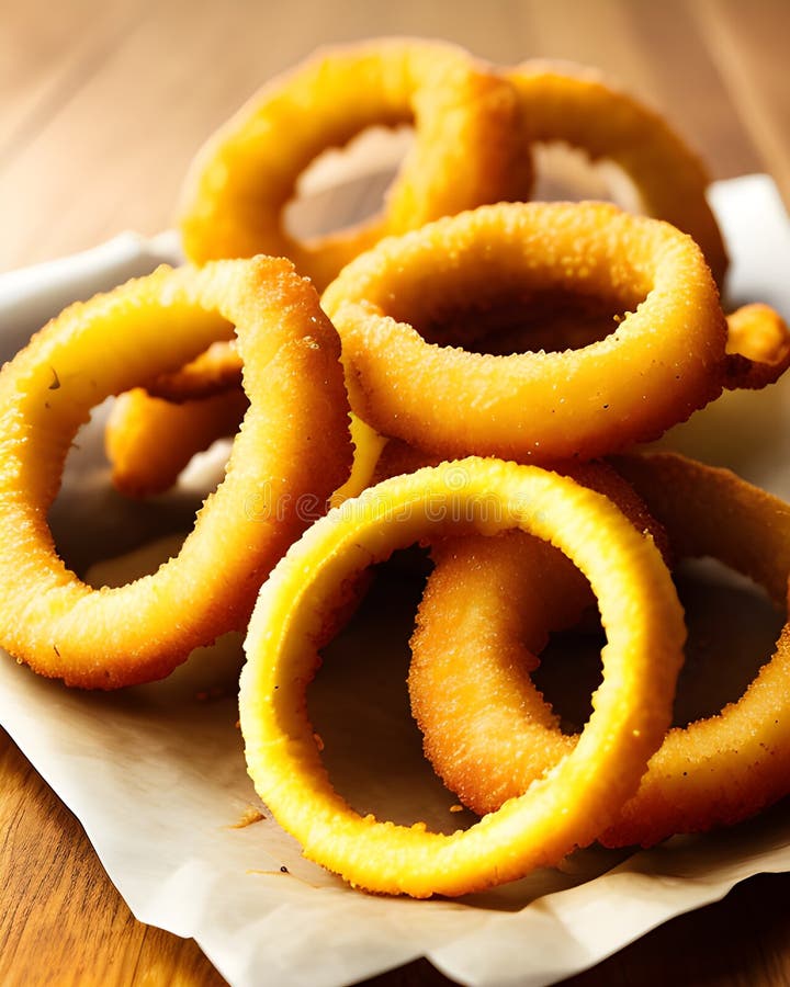 Crispy Onion rings stock illustration. Illustration of crispy - 293202854