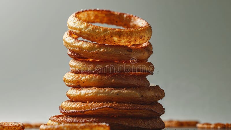 Crispy Onion Rings, Breaded Deep Fried Vegetable, Onion Rings, Abstract ...