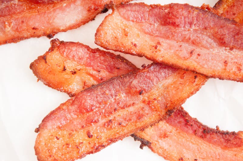 Crispy Organic Bacon Strips Stock Photo - Image of pork, food: 214126242