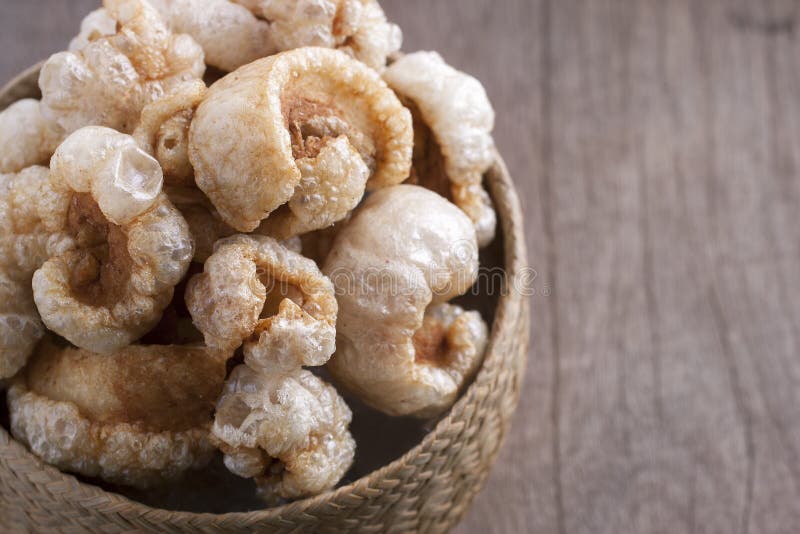 Crispy pork rinds stock image. Image of pork, asian, drink - 38611869