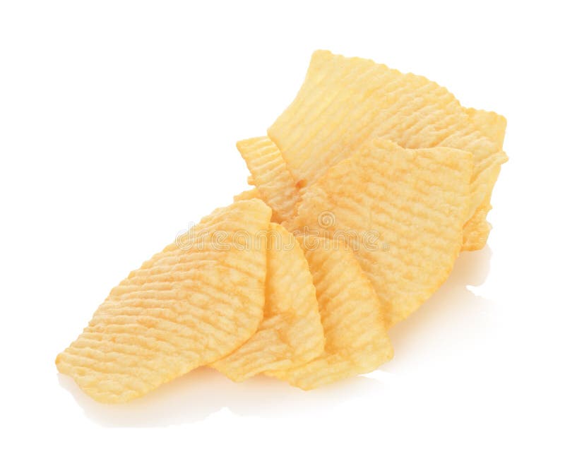Crispy Potato Chips in Paper Bag with Colorful Seasoning Flying Against ...