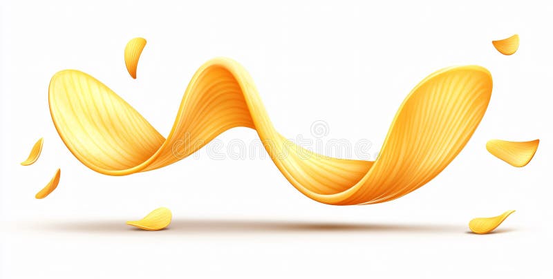 Crispy Potato Chips Wave Flowing Design High Quality Image Stock ...