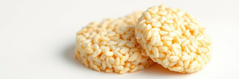 Crispy Rice Cakes Stacked on a Clean White Surface Ready for Healthy ...