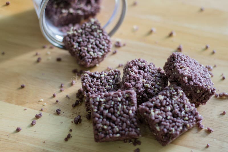 Crispy riceberry snack stock photo. Image of snack, focus - 141239638