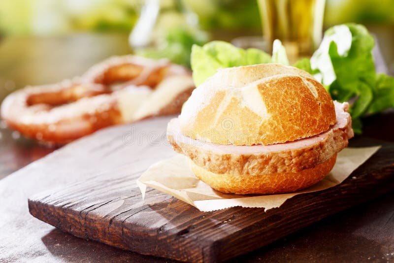 Crispy Roll with Beef and Pork Loaf Stock Photo - Image of crispy ...