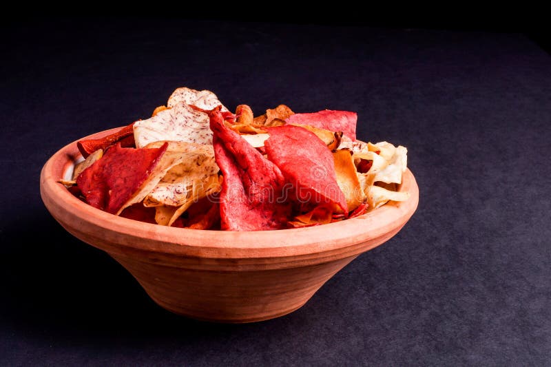 Crispy Root Vegetable Chips Stock Image - Image of chips, ruby: 53258237