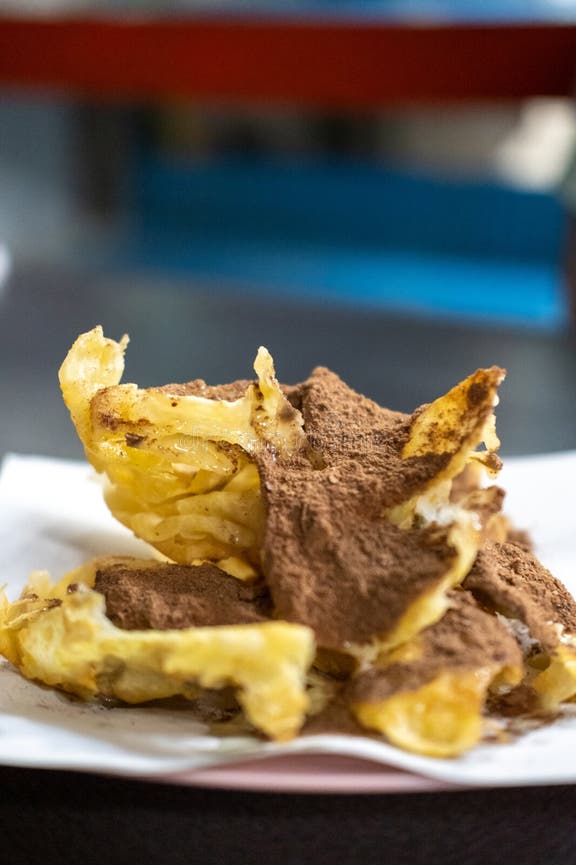Crispy Roti with Chocolate Powder Stock Image - Image of fried, asia ...