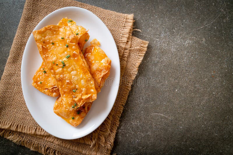 Crispy roti with sugar stock photo. Image of appetizer - 214261662