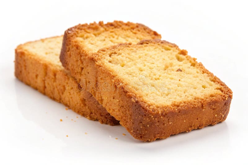 Crispy Rusk or Dry Cake on White Stock Illustration - Illustration of ...