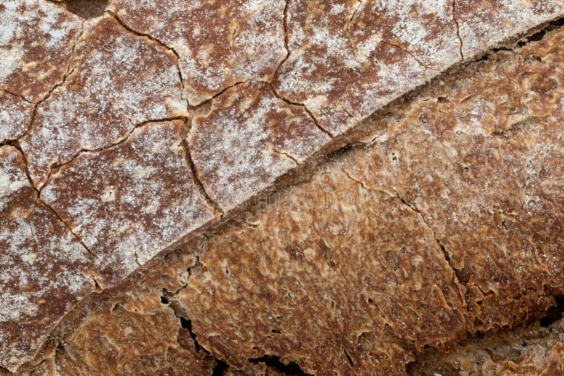 Crispy Rustic Homemade Bread Texture. Close-up of Whole Rye Bread. Copy ...