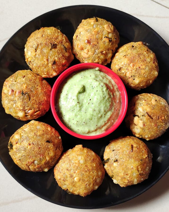 Crispy Sabudana vada stock photo. Image of baking, fish - 253499570