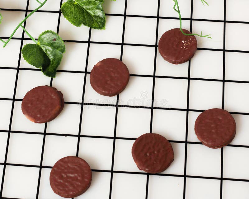 Crispy Sandwich Biscuit with a Thick Layer of Chocolate and Soft ... Crispy Sandwich Biscuit with a Thick Layer of Chocolate and Soft ...
