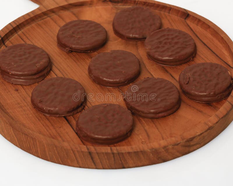 Crispy Sandwich Biscuit with a Thick Layer of Chocolate and Soft ... Crispy Sandwich Biscuit with a Thick Layer of Chocolate and Soft ...