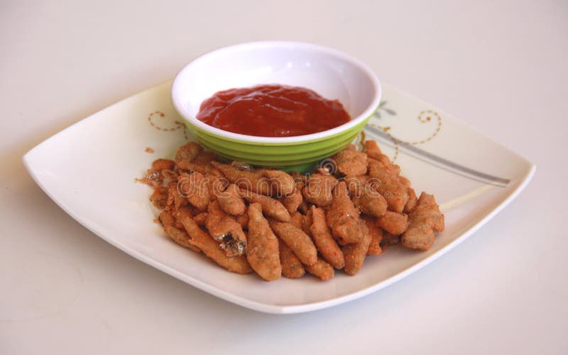 Crispy small fish stock photo. Image of chili, delicious - 105669016