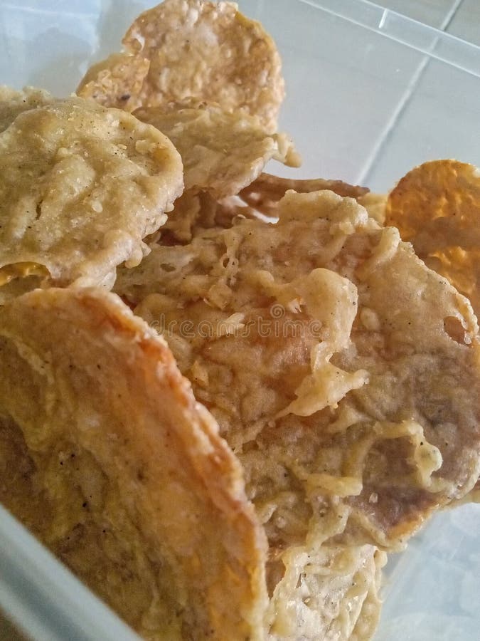 Crispy snack from tempeh stock image. Image of food - 274388883