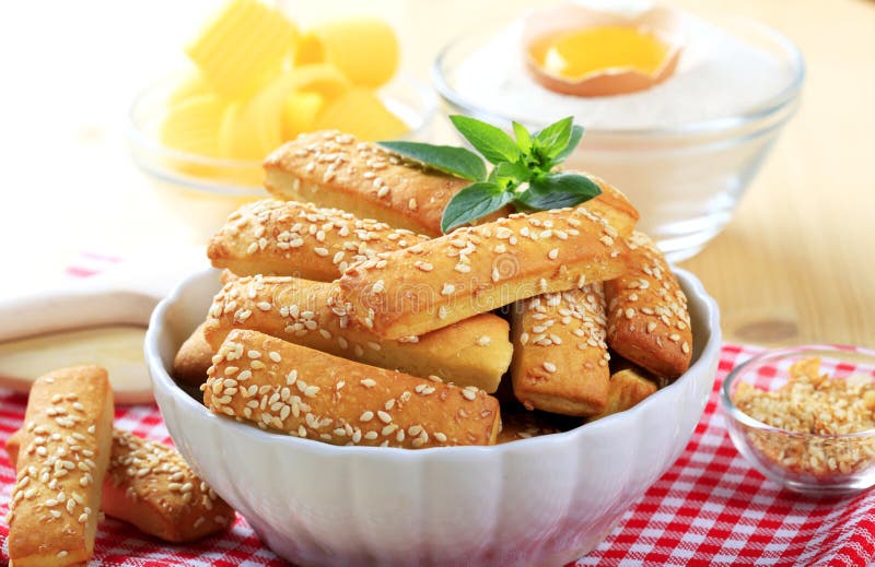 Crispy snacks stock image. Image of appetizer, sesame - 19120949
