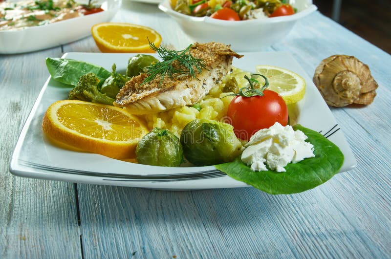 Crispy Snapper with Salsa Verde Risotto Stock Image - Image of ethnic ...