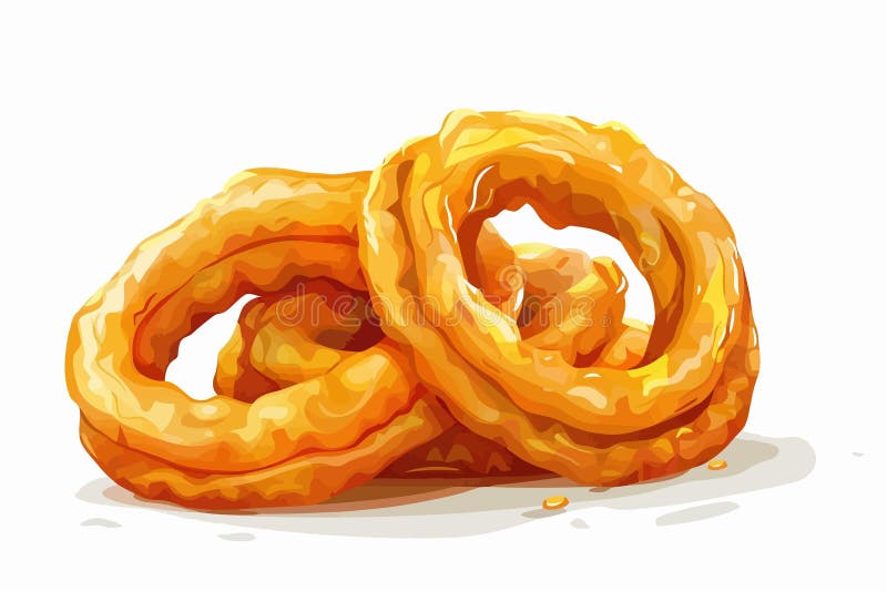 Crispy Squid Rings Isolated Illustration Stock Vector - Illustration of ...