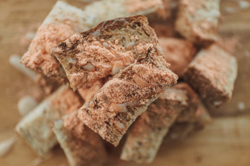 Crispy Stick Breads with Cheese Powder. Stock Photo - Image of yellow ...
