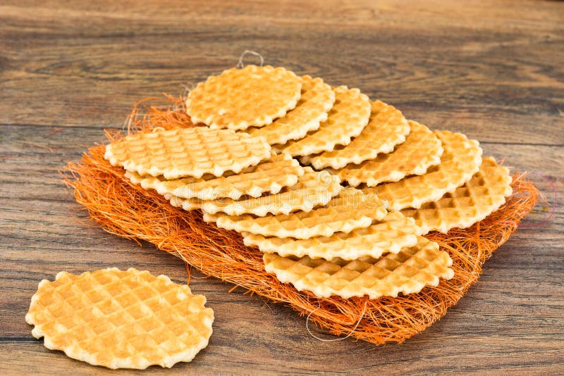 Crispy sweet sweet wafers stock image. Image of gourmet - 89056301