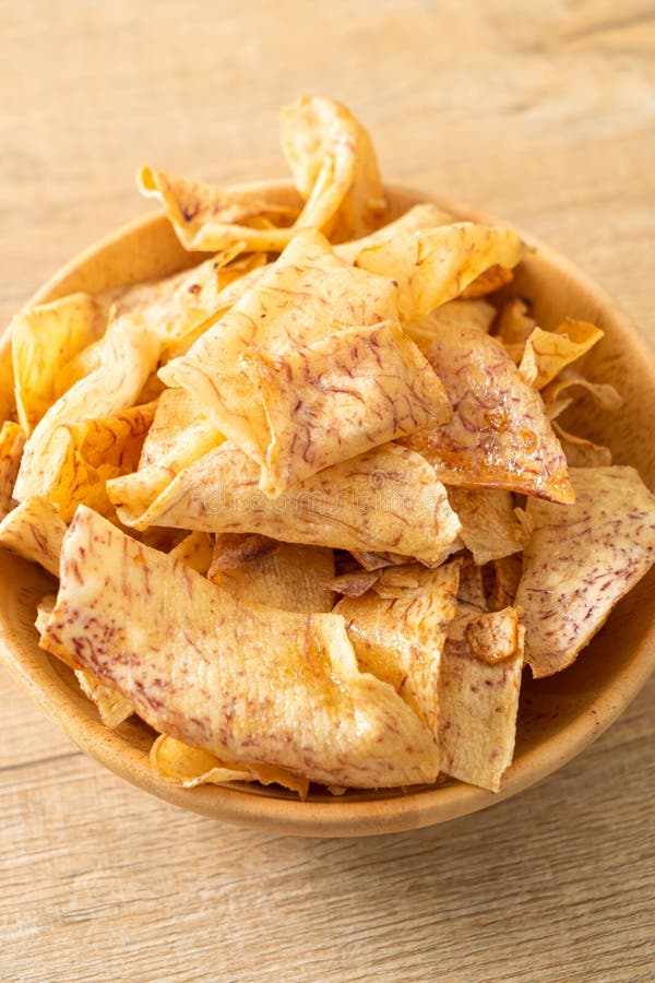 Crispy Sweet Taro Chips - Snack Stock Photo - Image of dried ...