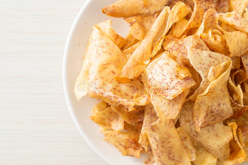 Crispy Sweet Taro Chips - Snack Stock Photo - Image of germination ...