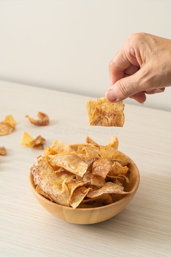 Crispy Sweet Taro Chips - Snack Stock Photo - Image of cuisine, fruit ...