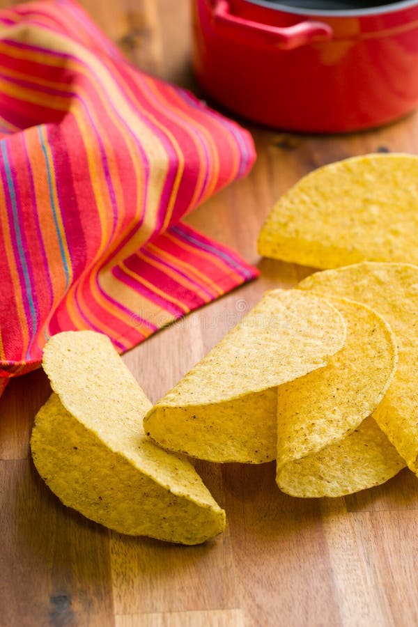 Crispy taco shells stock image. Image of corn, taco, spicy - 67265053