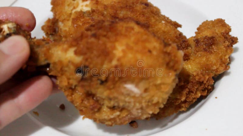 Crispy Tasty Fried Chicken stock video. Video of chocolate - 378323437