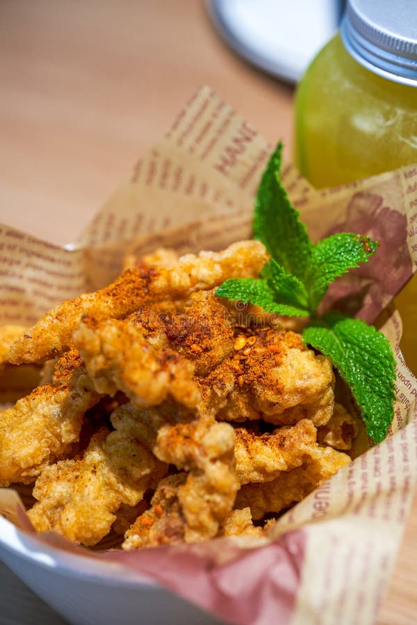 A Crispy and Tempting Little Crispy Meat Stock Photo - Image of cuisine ...
