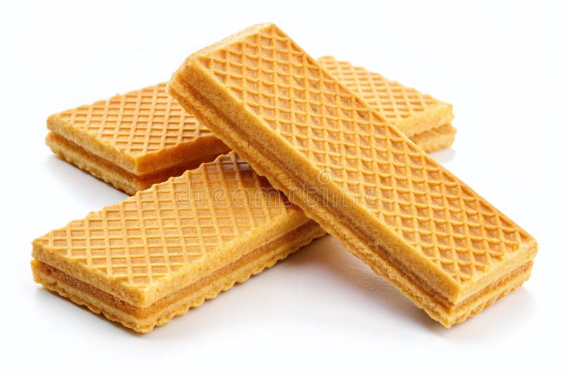 Crispy Textured Rectangular Biscuits a CloseUp of Three Corrugated ...