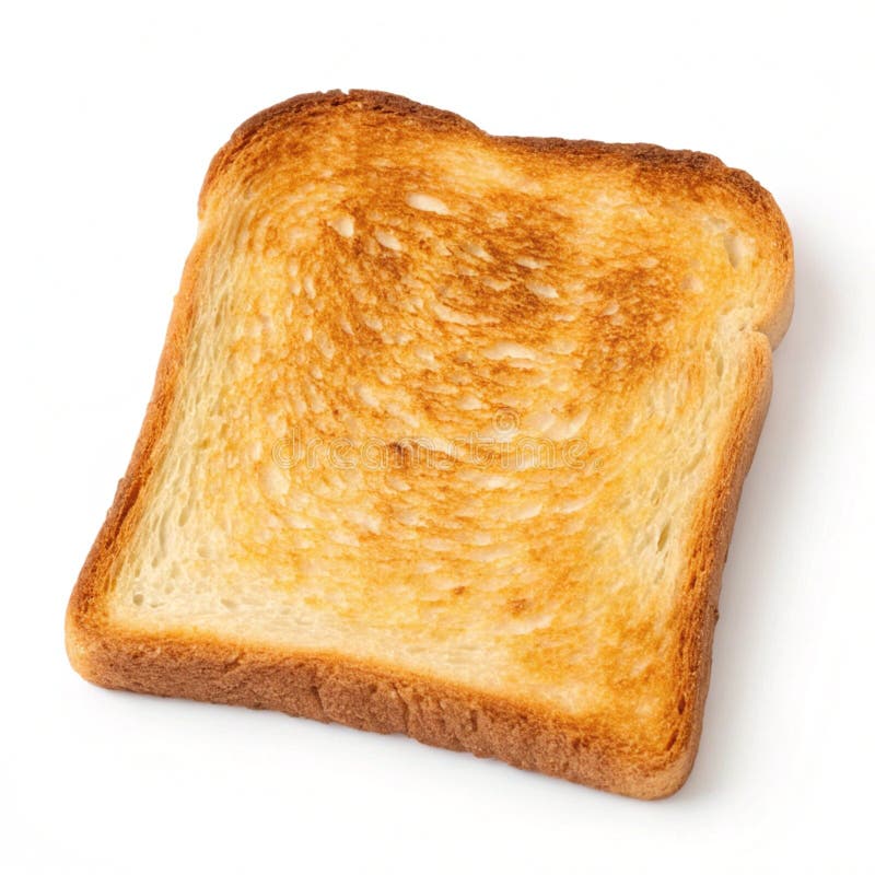 Crispy Toasted Bread Isolated on White Background Stock Illustration ...