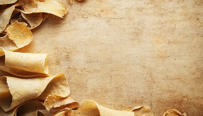 Crispy Tortilla Chips Border a Frame of Golden Corn Tortilla Chips on a ...
