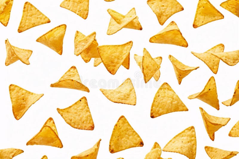 Crispy Triangle Tortilla Chips Falling Stock Illustration ...
