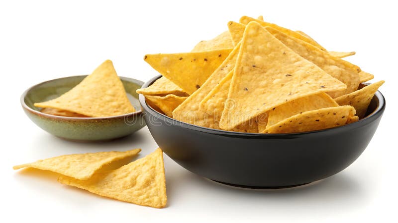 Crispy Triangular Corn Chips Nachos Snack Time Stock Photos - Free ...