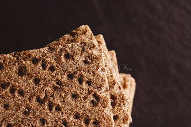 Crispy Whole Grain Crackers, Diet Food Stock Photo - Image of snack ...