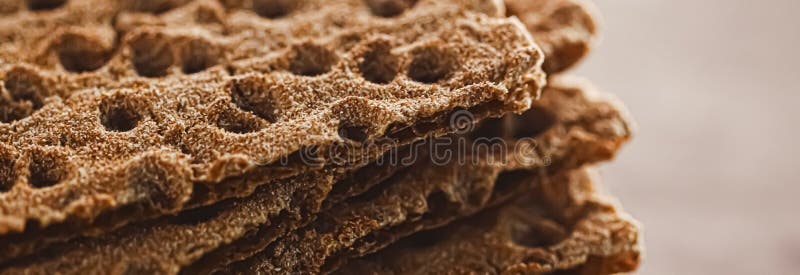 Crispy Whole Grain Crackers, Diet Food Stock Image - Image of closeup ...