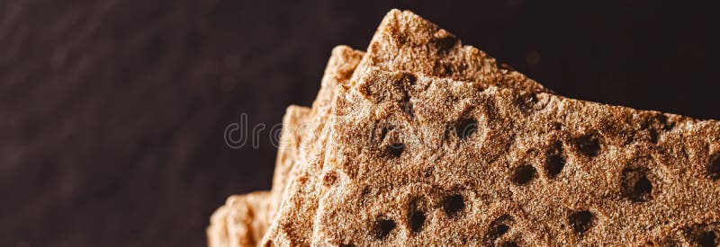 Crispy Whole Grain Crackers, Diet Food Stock Image - Image of bread ...