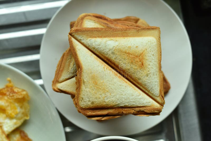 Crispy Yellow Toast, Delicious To Eat Stock Image - Image of dieting ...