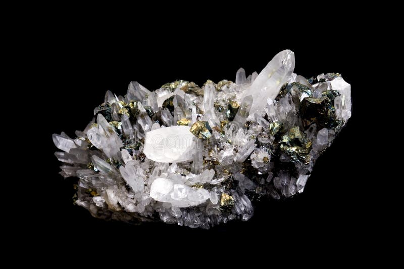 Quartzo De Mineral Do Cristal De Rocha Imagem de Stock - Imagem de ...