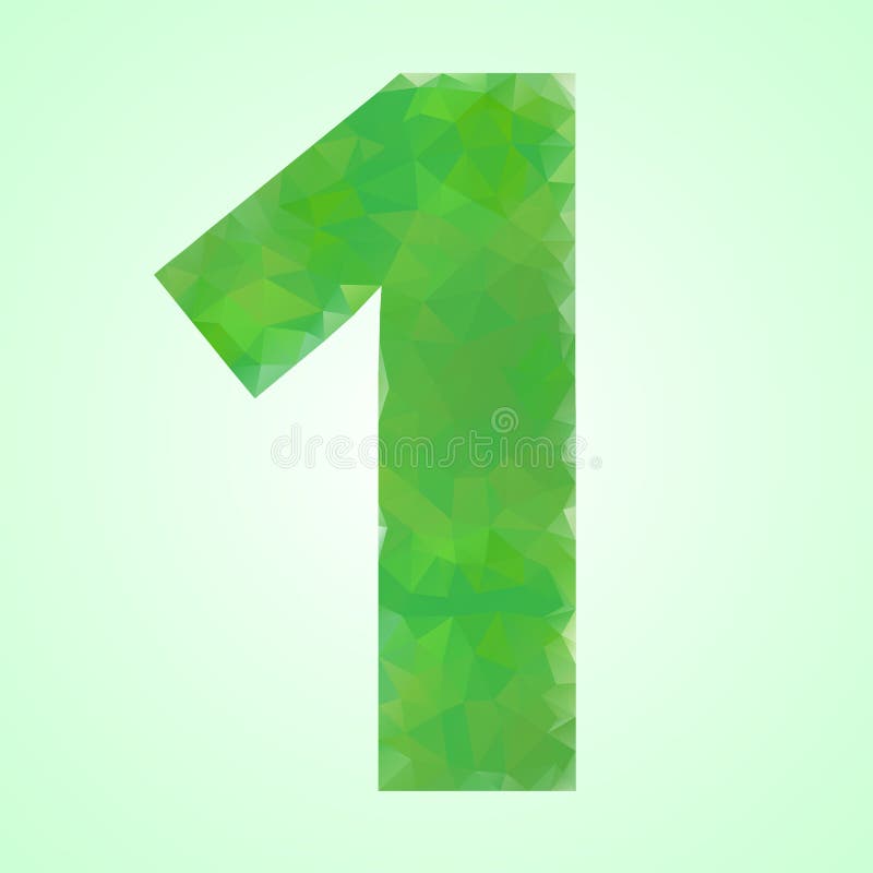 Cristal De Vert De Couleur Du Numéro 5 Illustration de Vecteur ...